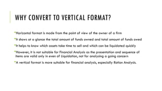Vertical Format of Financial Statements. | PPTX