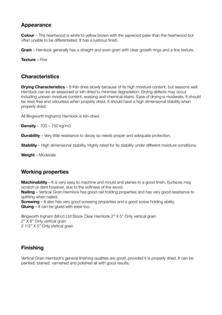 Vertical Grain Hemlock | PDF