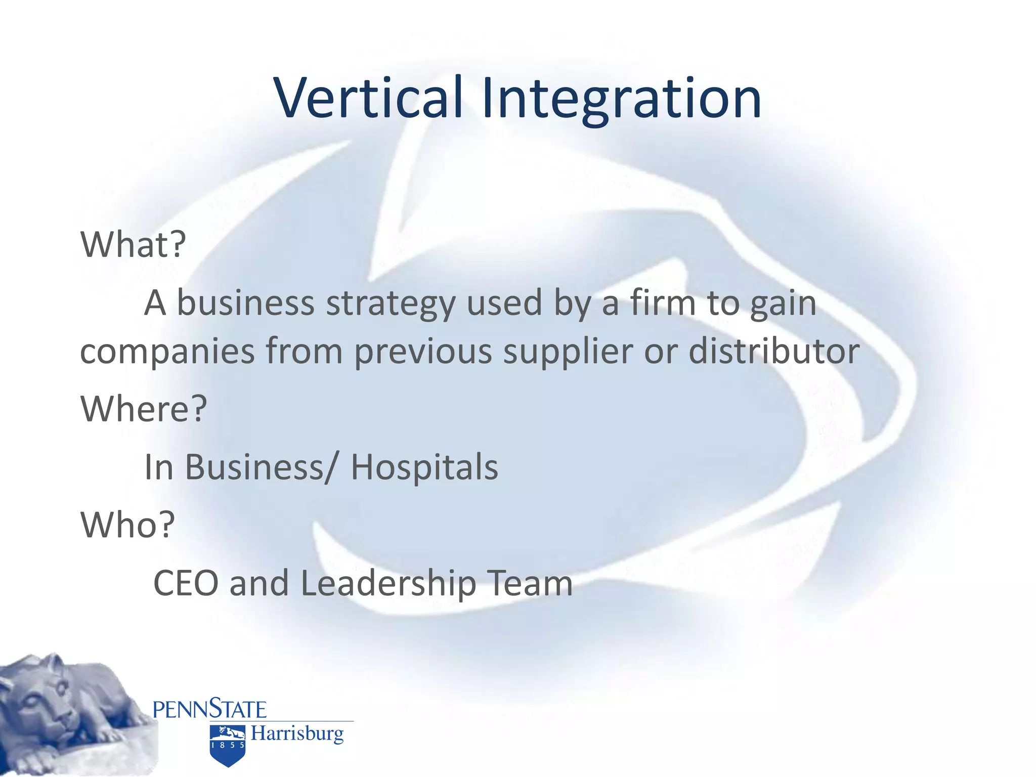 Vertical integration | PPT