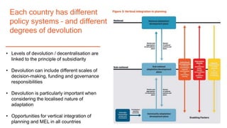 Andes Resilientes | Vertical integration of MEL in adaptation policy ...