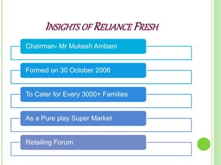 Vertical integration of reliance fresh | PPTX