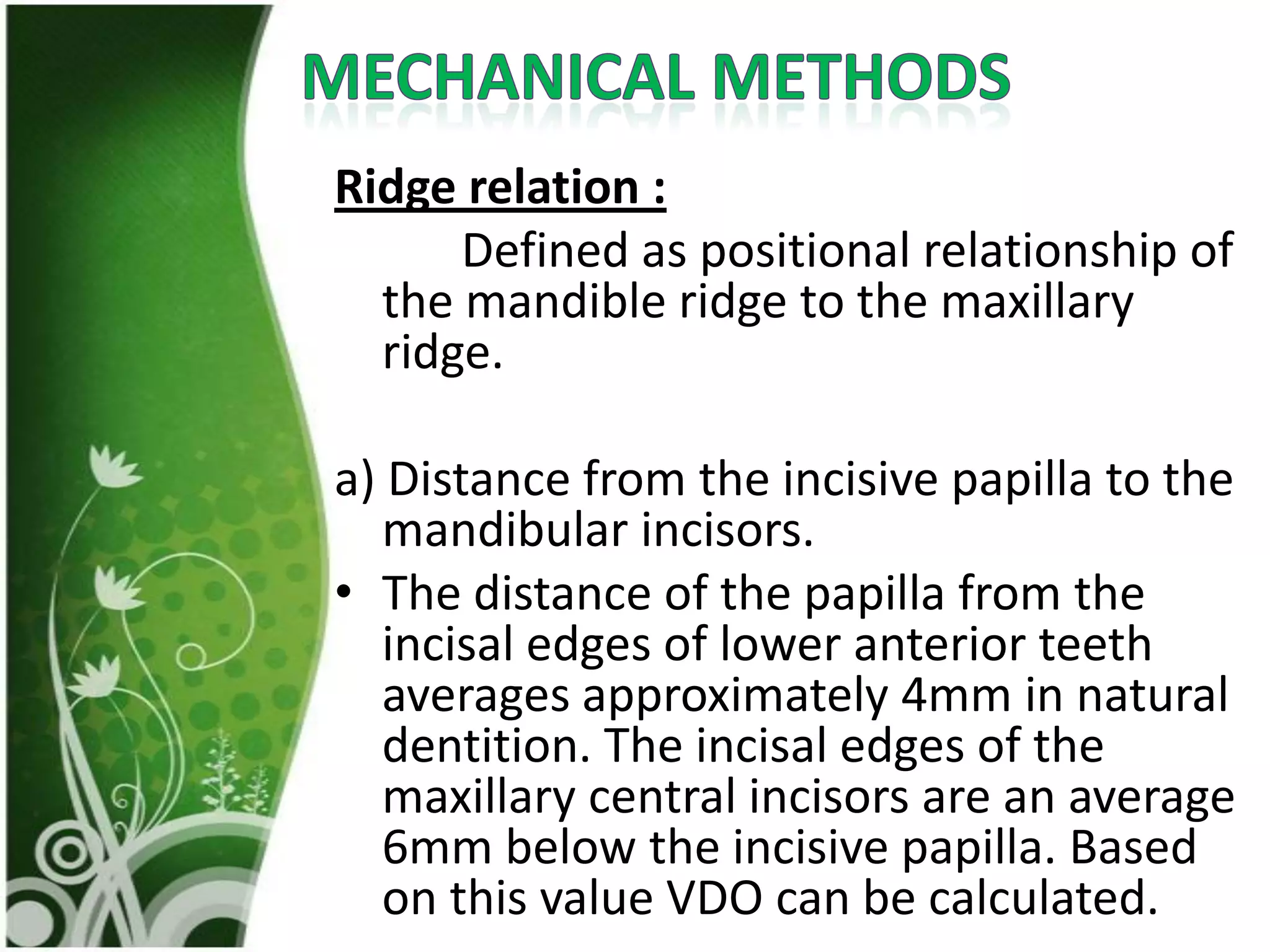 Vertical jaw relation | PPTX