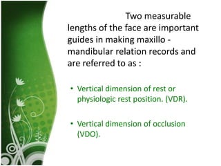 Vertical jaw relation | PPTX