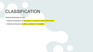 VERTICAL JAW RELATION, Prosthodontics UG | PPTX