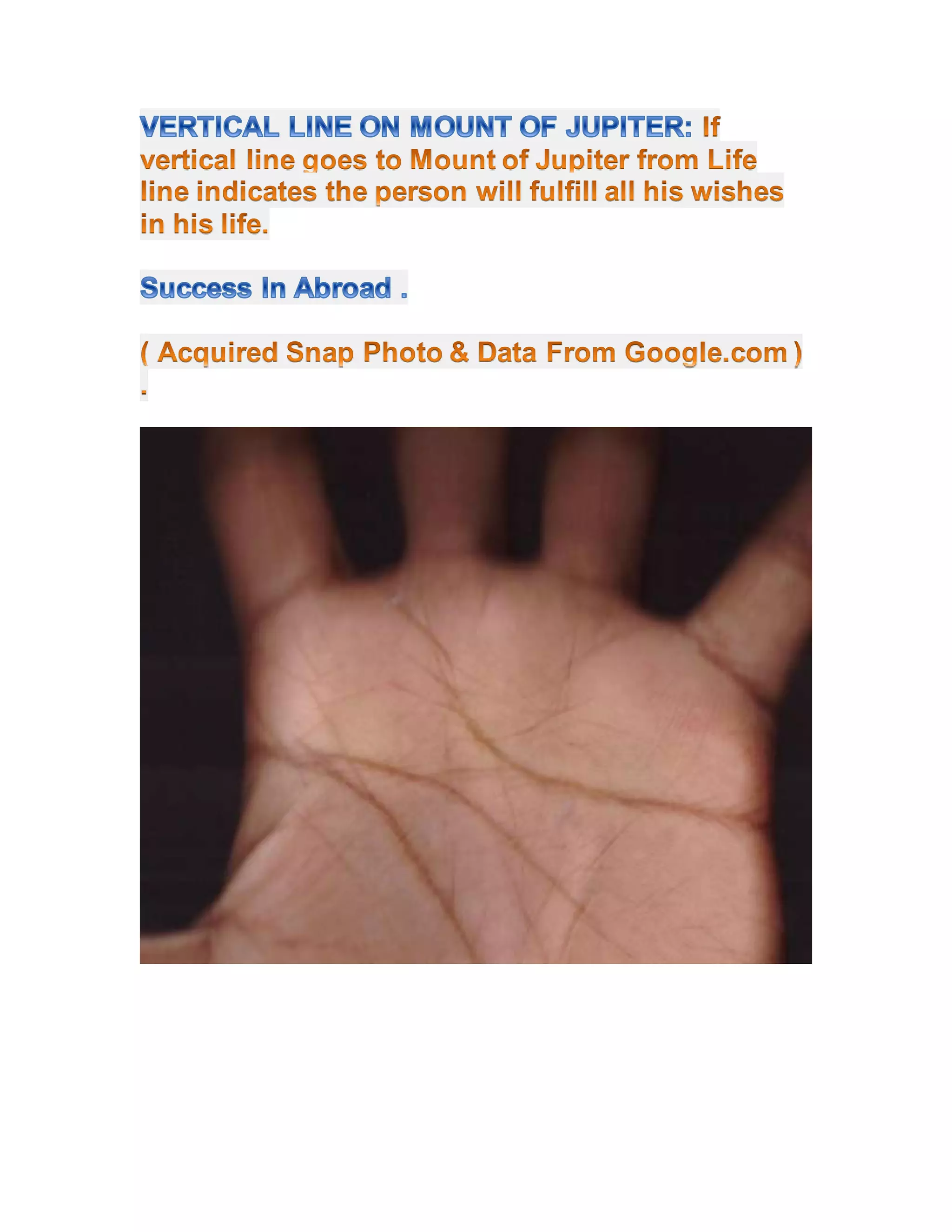 Vertical line on mount of jupiter. | DOCX