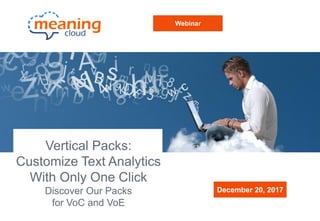 Vertical Packs: adapt text analytics to your application with only one ...