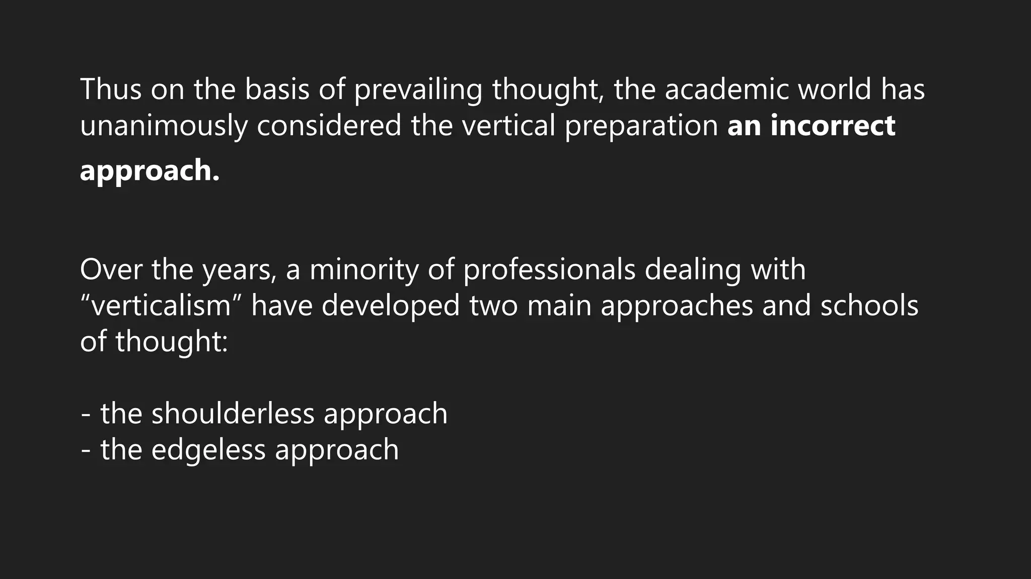 Vertical preparation | PPTX