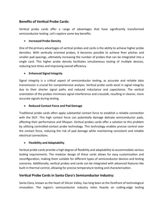 Vertical Probe Cards Santa Clara Revolutionizing Semiconductor Testing ...