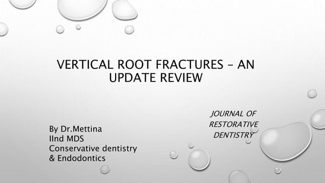 Vertical root fractures | PPT