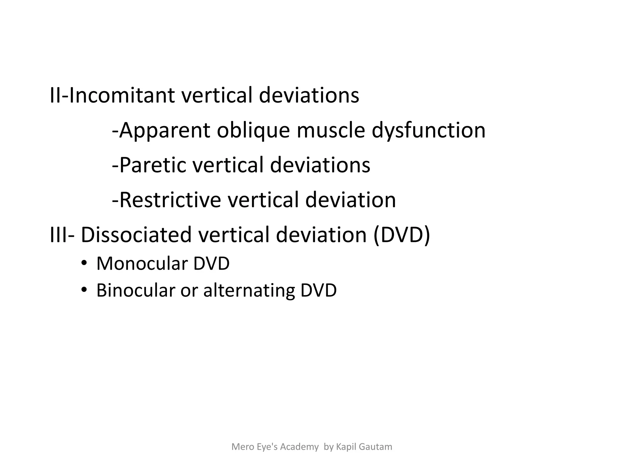 Vertical Strabismus and Cyclo-deviations | PDF