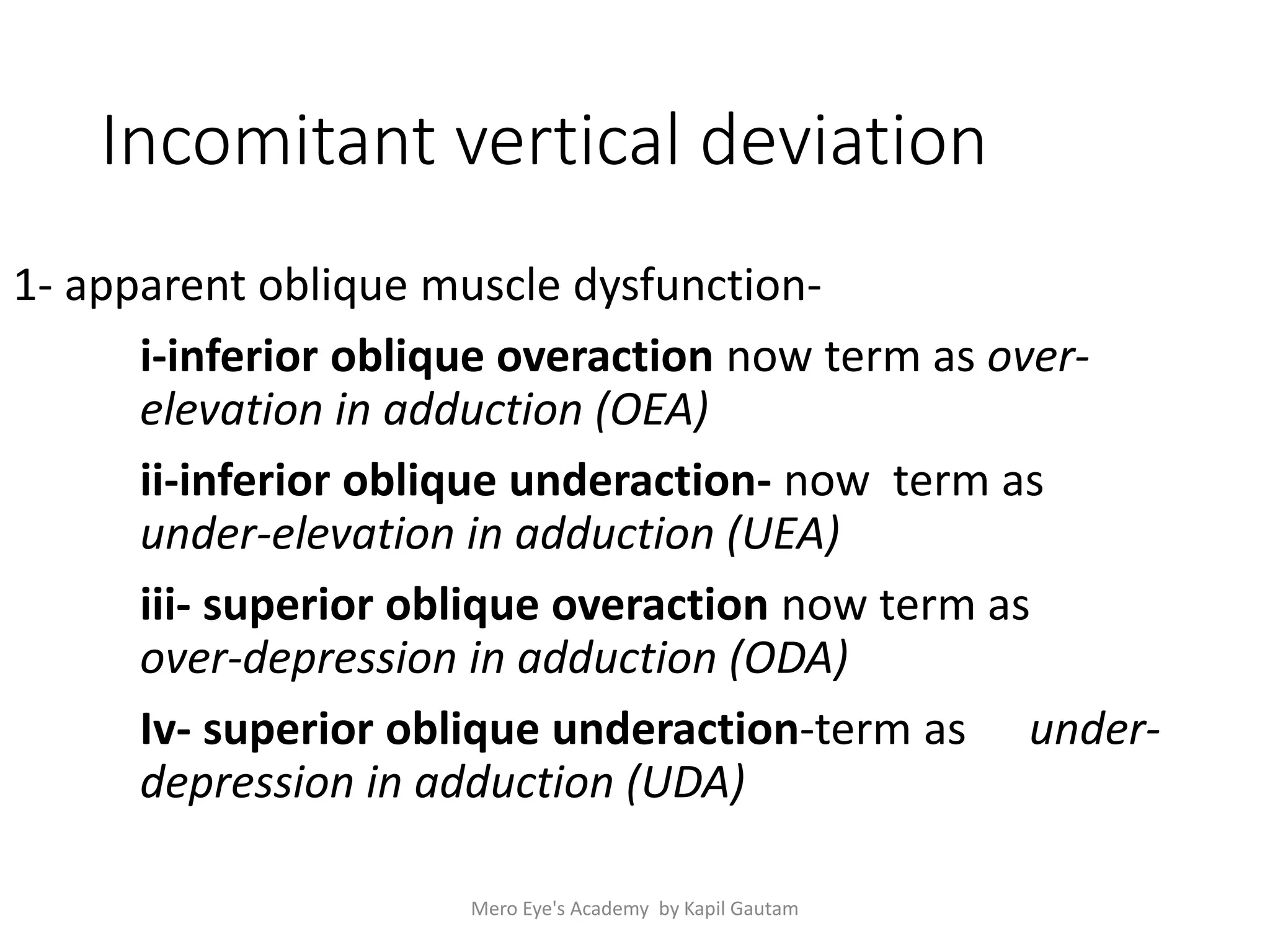 Vertical Strabismus and Cyclo-deviations | PDF