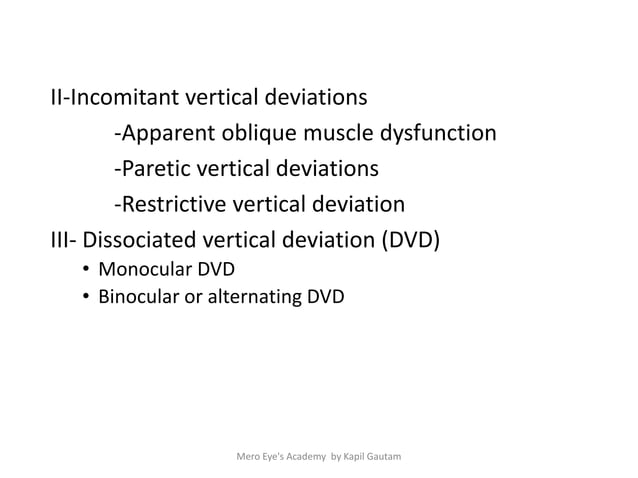 Vertical Strabismus and Cyclo-deviations | PDF