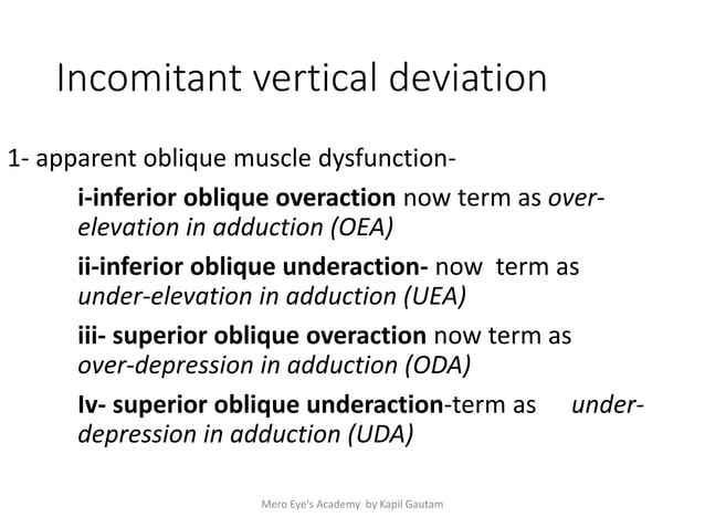 Vertical Strabismus and Cyclo-deviations | PDF