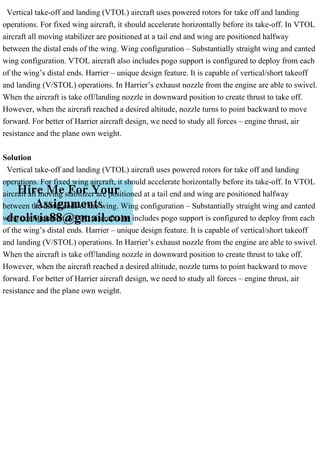 Vertical take-off and landing (VTOL) aircraft uses powered rotors fo.pdf