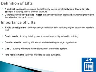 Vertical transporation systems in building | PPT