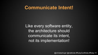 Vertical vs horizontal software architecture ruby conf india 2016 | PPT