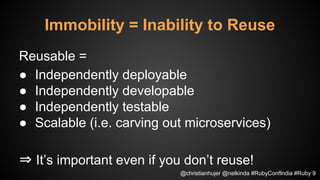 Vertical vs horizontal software architecture ruby conf india 2016 | PPT
