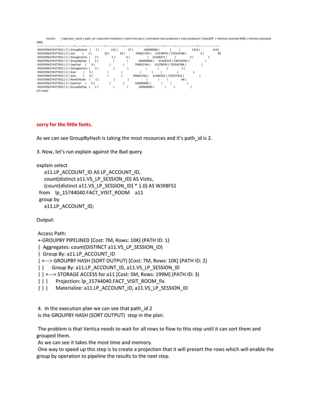 Vertica trace | PDF
