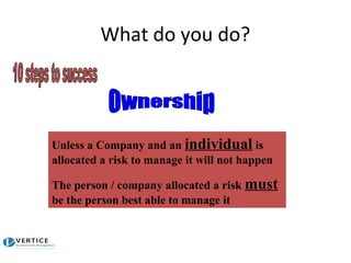 Risk Management Presentation to Doyle Property Club | PPT