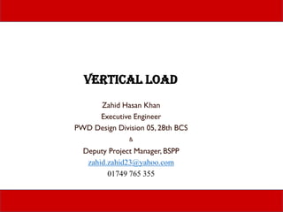 Verticle load analysis according to BNBC 2020 | PDF