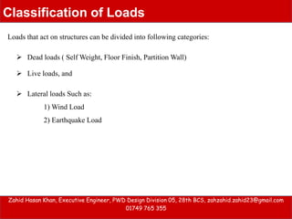 Verticle load analysis according to BNBC 2020 | PDF