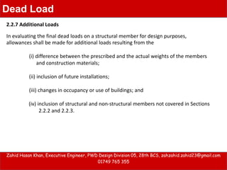 Verticle load analysis according to BNBC 2020 | PDF