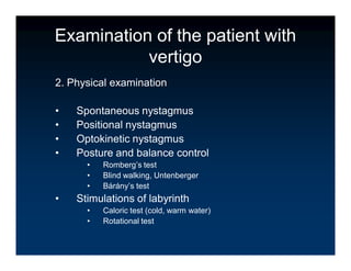 Neurological lectures...Vertigo | PDF