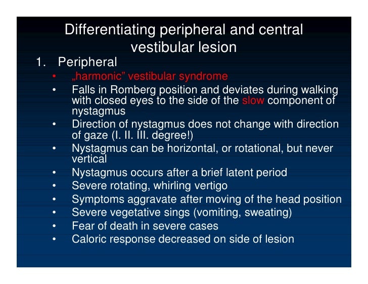 Neurological lectures...Vertigo