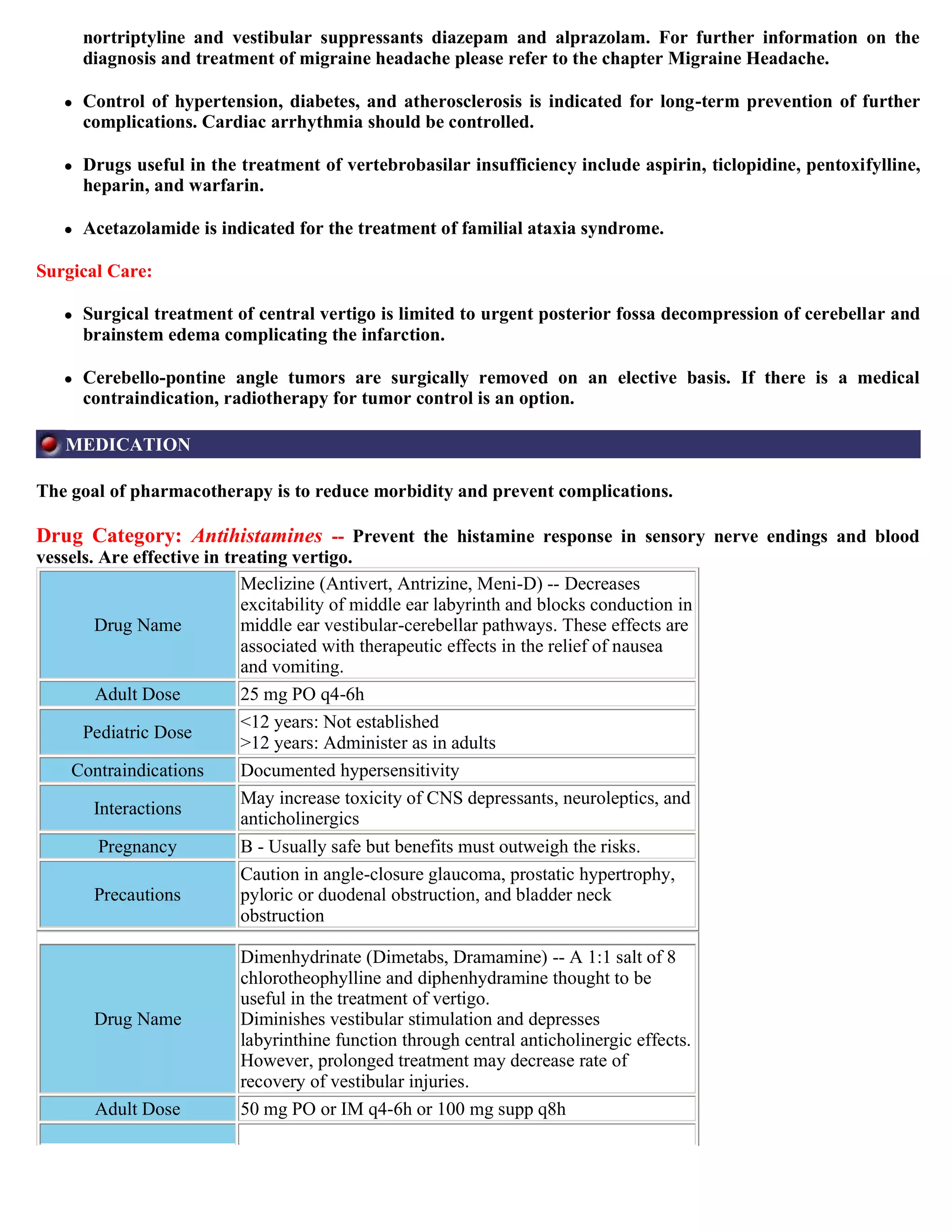 Neurological differential diagnosis...Vertigo | PDF