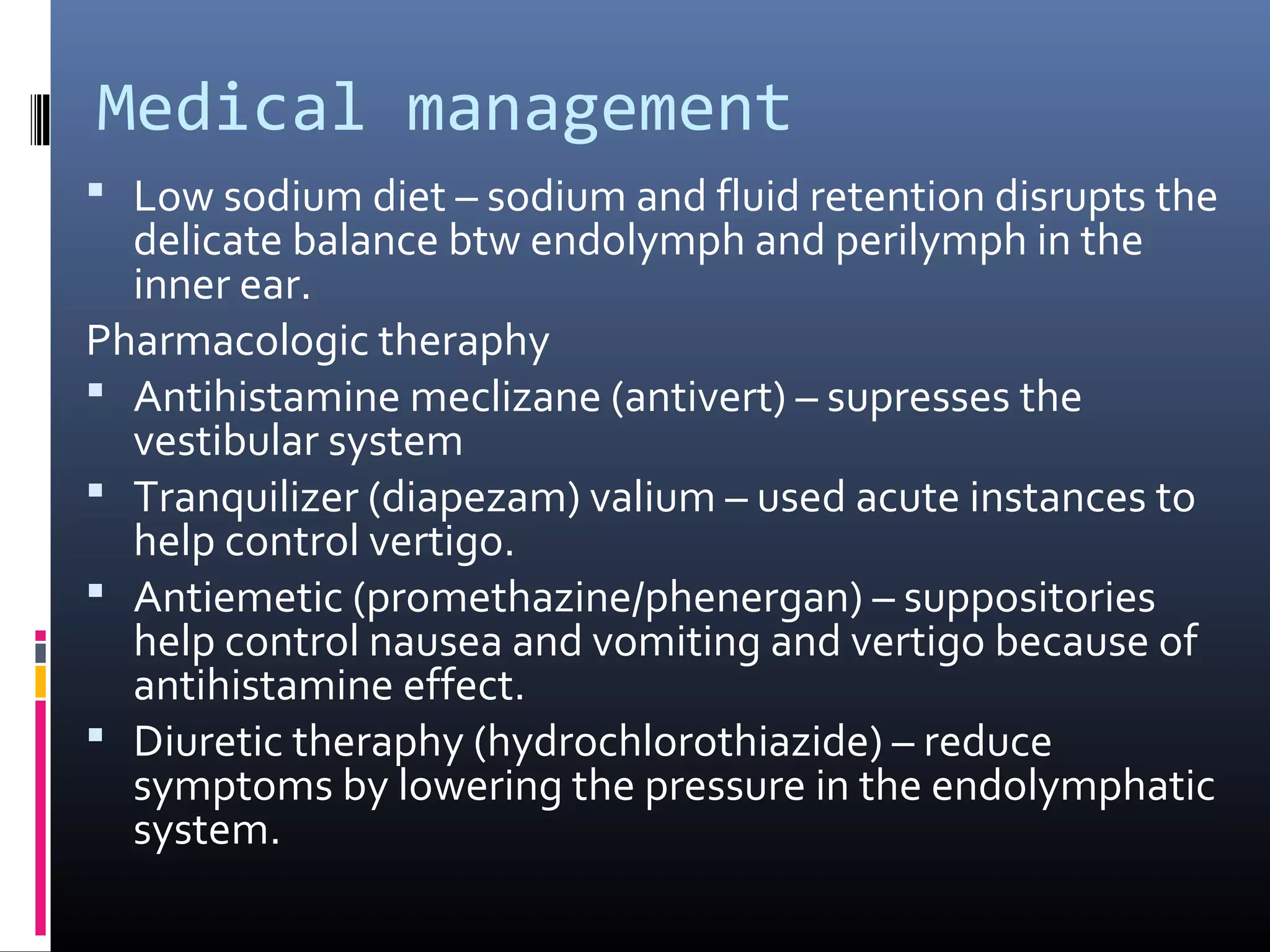 meniere's disease (Vertigo) and labyrinthitis | PPT