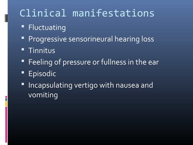 meniere's disease (Vertigo) and labyrinthitis | PPT