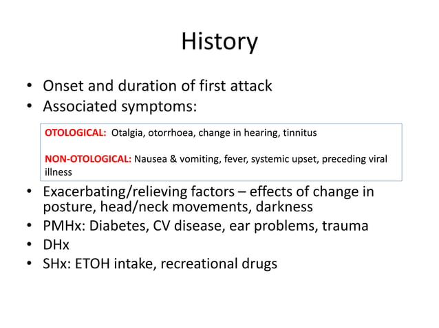 Vertigo in the Emergency Department | PPTX