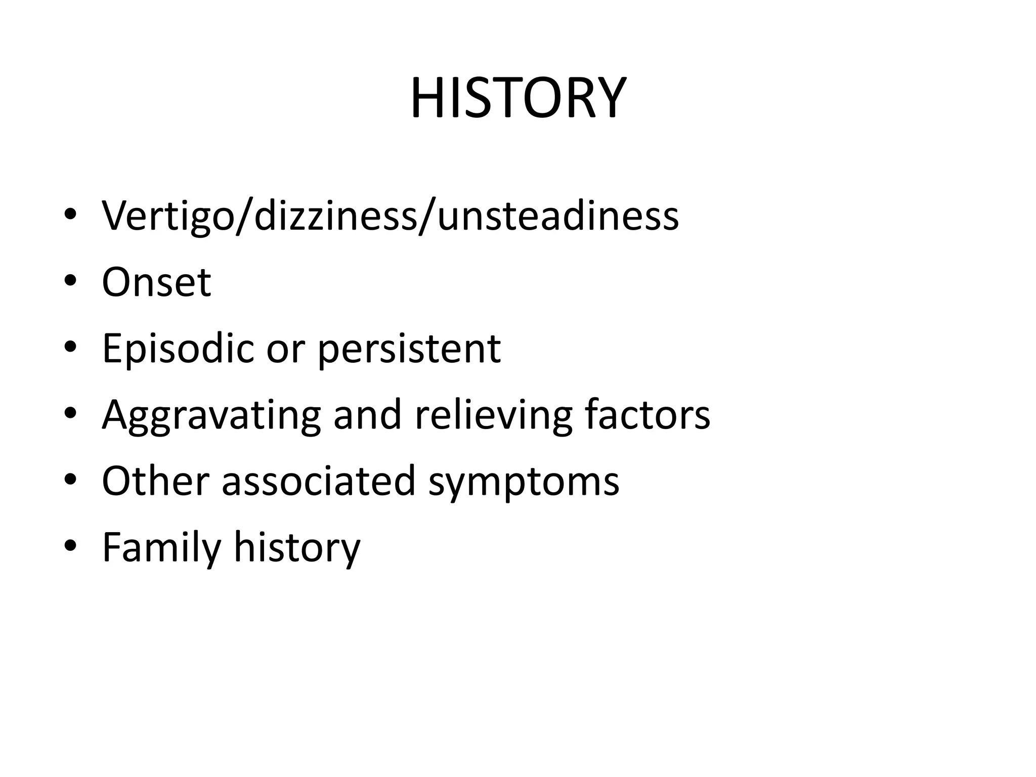 Symptom analysis - Vertigo | PPTX