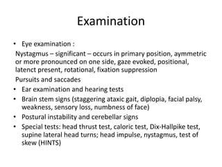 Symptom analysis - Vertigo | PPTX