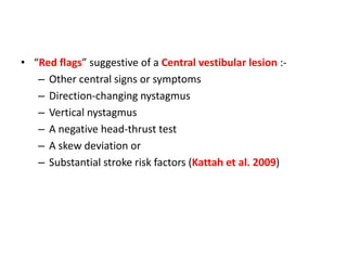 Vertigo and Dizziness Presentation for Doctors | PPTX