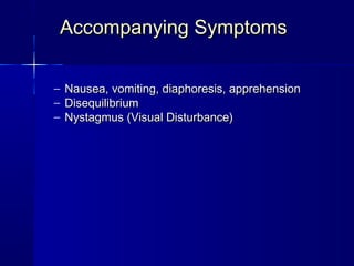 Approach to Vertigo | PPT