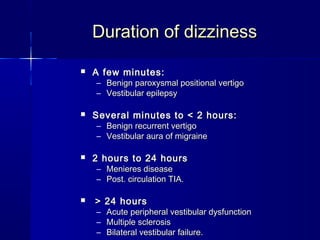 Approach to Vertigo | PPT