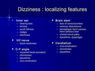 Approach to Vertigo | PPT