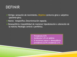 VERTIGO EN PACIENTE NEUROLOGICO GENERAL2 | PPTX