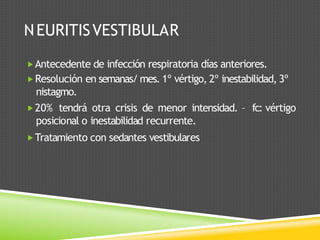 VERTIGO EN PACIENTE NEUROLOGICO GENERAL2 | PPTX