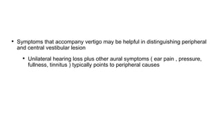 Vertigo.pptx dr. riffar ansari civil hospital | PPT