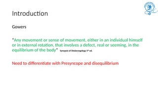 An approach to vertigo with flowchart algorithm | PPTX | Ear, Nose and ...