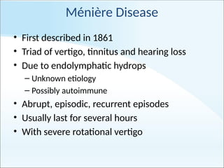 Vertigo diagnosis and management of vertigo | PPTX