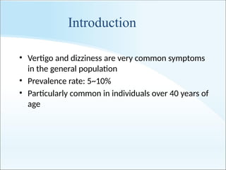 Vertigo diagnosis and management of vertigo | PPTX