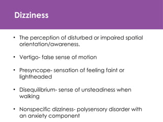 Vertigo and its Definition and Management.pptx
