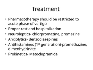 Vertigo/Dizziness cases: A diagnostic approach | PPTX