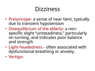 Vertigo/Dizziness cases: A diagnostic approach | PPTX