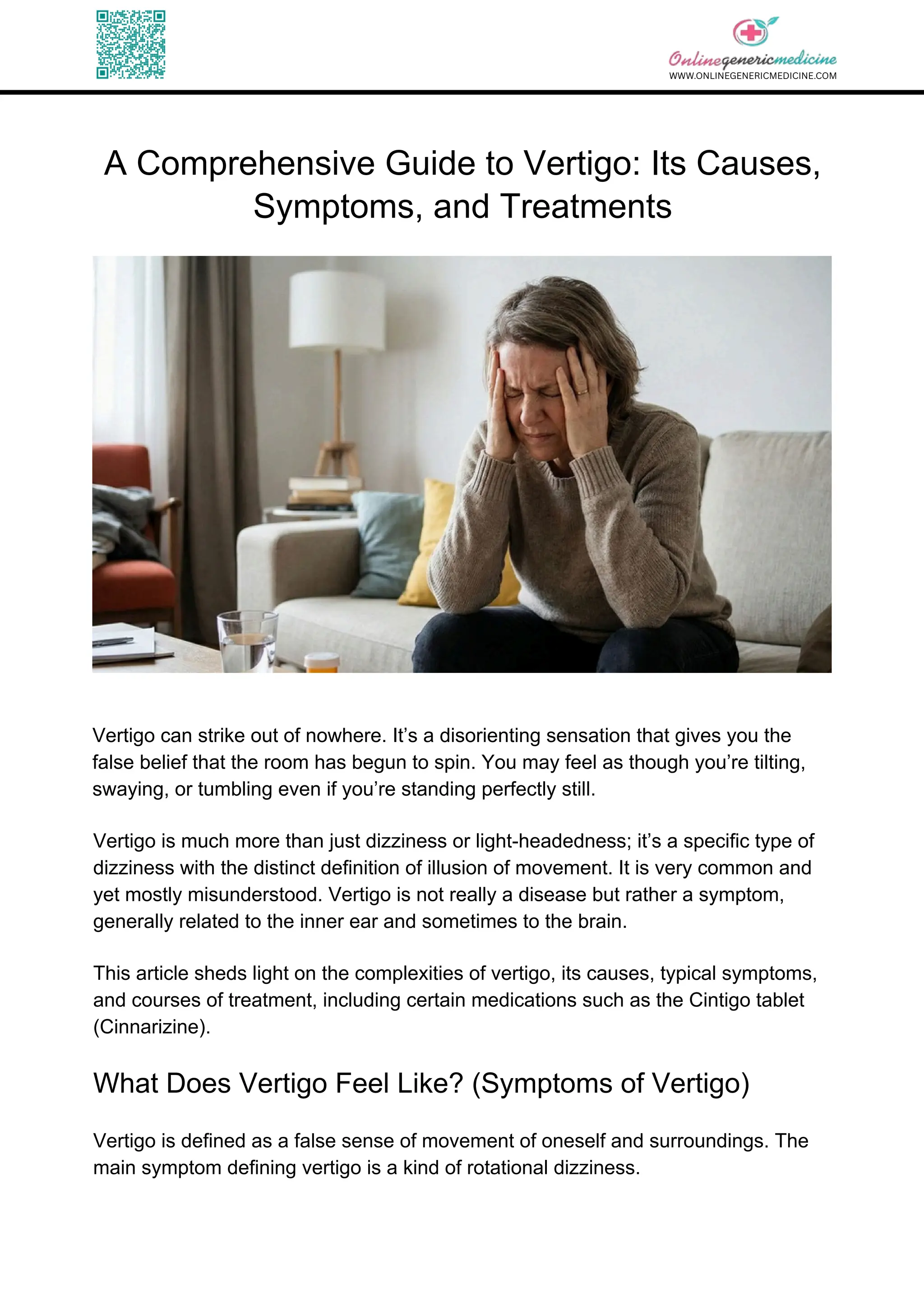 Understanding Vertigo: A Comprehensive Guide to Causes, Symptoms, and ...