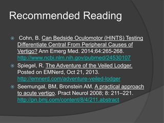 Dizzying HiNTS in the E.D. | PPT