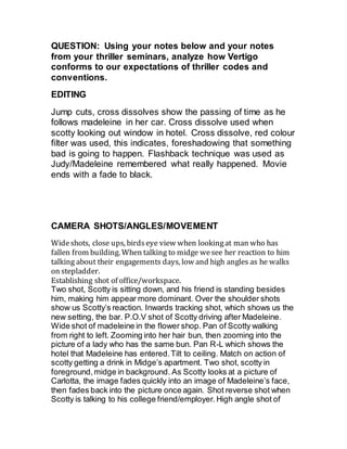Vertigo analysis | DOCX